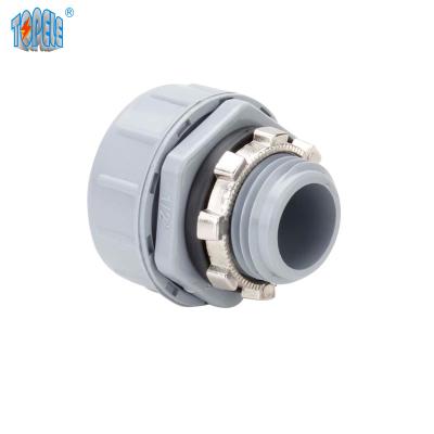 China TOPELE Liquid Tight NM Straight PVC Conduit Connector IP68 Rated 3/8