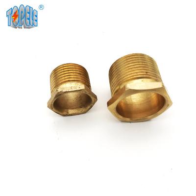 China Long / Short Type Male Threaded Brass Hexagon Bush 15mm 20mm 25mm for sale