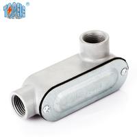 China LR/LL/C/T/LB Threaded Rigid Aluminum Conduit Body with Cover - NPT Threaded 1/2