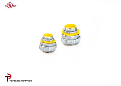 China Zinc Liquid Tight Straight Connector 1/2 to 4 Inch with Yellow Blue Gasket for Flexible Conduit for sale