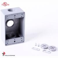 China Rectangle Aluminum Weatherproof Electrical Box 2 Gang 7 Hole 2-5/8 in Deep for sale