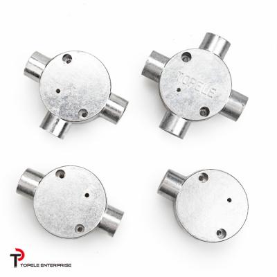 China TOPELE 25mm Hot-Dipped Galvanized Aluminum Junction Box BS4568/BS31 Standard 20-32mm Sizes for sale