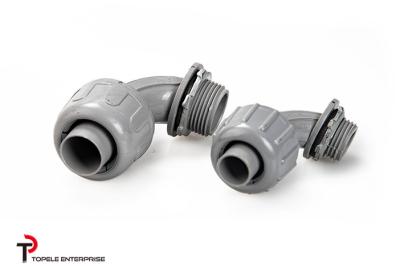 China PVC Plastic 90° Liquid-Tight Conduit Connectors 3/8