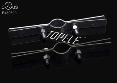 China Zinc Plated Steel Pipe Clamps / Black Riser Pipe Clamp With Bolt UL Certification for sale