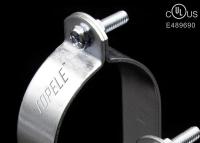 China Multiple Size Galvanized Pipe Hangers With One Steel Nut / Bolt , Silver Color for sale