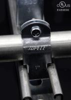 China Multiple Size Galvanized Pipe Hangers With One Steel Nut / Bolt , Silver Color for sale