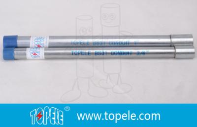 China 3/4” Hot-dipped Galvanized BS4568 Conduit / GI PIPE With Integral Coupling for sale