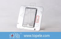 China TOPELE Pre-Galvanized Steel Square Electrical Boxes And Covers , 4”Square 1 / 2”Raised Wall Socket Covers for sale