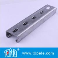 China Black Galvanized 41x41mm Unistrut Channel HDG Slotted Strut for Conduit Support 1.5mm Thickness for sale