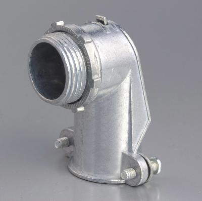 China Zinc Angle Flexible Squeeze Connector with various flexible hoses for sale