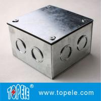 China TOPELE Steel Electrical Conduit Square Junction Box 55-100mm Depth IP65 Rated Outdoor Enclosure for sale