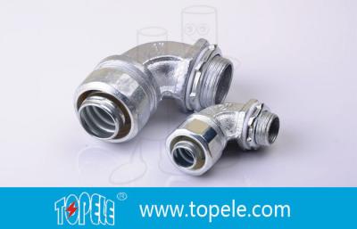 China Zinc Plated Malleable Flexible Conduit Connector 90 Degree 3/8 to 2 Inch for sale