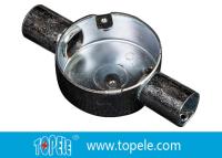 China BS Electrical Conduit Fittings Circular Junction Box 20mm 32mm Galvanized Steel for sale