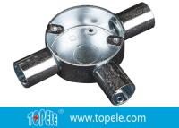 China BS Electrical Conduit Fittings Circular Junction Box 20mm 32mm Galvanized Steel for sale