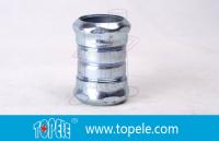 China Zinc Plated Steel EMT Compression Coupling 1/2 Inch to 4 Inch Electrical Connector for sale