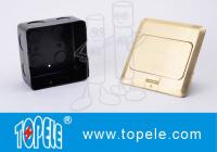 China OEM Square Panel Copper GFCI Receptacles Round Aluminum Alloy POP-up Floor Socket 125V 15A/20A with 1.2mm Metal Box for sale