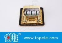 China OEM Square Panel Copper GFCI Receptacles Round Aluminum Alloy POP-up Floor Socket 125V 15A/20A with 1.2mm Metal Box for sale