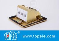 China OEM Square Panel Copper GFCI Receptacles Round Aluminum Alloy POP-up Floor Socket 125V 15A/20A with 1.2mm Metal Box for sale