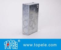 China Galvanized Square Electrical Box 2 Gang 73x130mm for Lighting Fixture 16-47mm Depth for sale