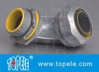 China Zinc Die Cast 90 Degree Liquid Tight Flexible Conduit Connector 3/8 to 4 Inch for sale
