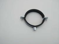 China Heavy Duty Pipe Clamp EMT Conduit Hanger 2 Inch with EPDM Rubber Two Side Screws Galvanized Steel for sale
