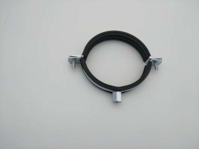 China Heavy Duty Pipe Clamp EMT Conduit Hanger 2 Inch with EPDM Rubber Two Side Screws Galvanized Steel for sale