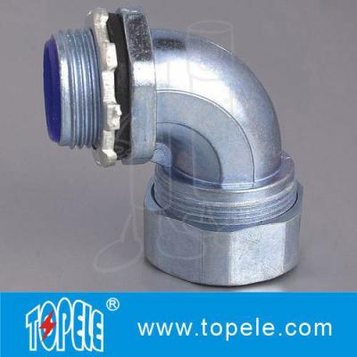 China Liquid Tight Flexible Conduit Connector 90 Degree Steel Zinc Die Cast 1/2 to 4 Inch for sale