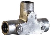 China Malleable BS4568 Three Way Channel Inspection Tee Junction Box - 20mm, 25mm, 32mm Sizes with Hot Dip Galvanized Finish for sale