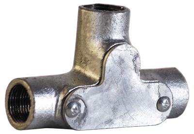 China Malleable BS4568 Three Way Channel Inspection Tee Junction Box - 20mm, 25mm, 32mm Sizes with Hot Dip Galvanized Finish for sale