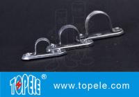 China Galvanized Steel Spacer Bar Saddle With Base / 20mm Diameter Conduit Clamp for sale