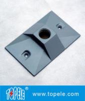 China Three Hole Weatherproof Rectangular Cover Aluminum Gaskets Screws 1/2 Knockout for sale