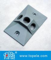 China Three Hole Weatherproof Rectangular Cover Aluminum Gaskets Screws 1/2 Knockout for sale
