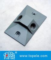 China Three Hole Weatherproof Rectangular Cover Aluminum Gaskets Screws 1/2 Knockout for sale