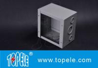 China Steel Conduit Square Outdoor Electrical Junction Box 55-100mm Depth IP65 Weatherproof Enclosure for sale