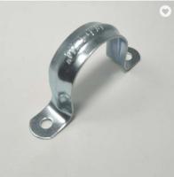China Hot Dipped Galvanized Steel IMC Conduit Two Hole Pipe Strap 1/2 to 4 Inch for sale