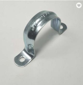 China Hot Dipped Galvanized Steel IMC Conduit Two Hole Pipe Strap 1/2 to 4 Inch for sale