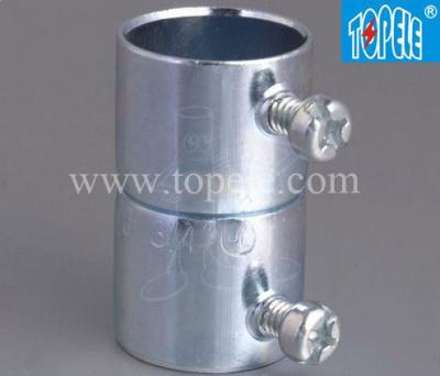 China EMT Steel Set Screw Coupling 1/2 to 4 Inch UL Approved Zinc Plated Conduit Fitting for sale