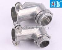 China 90 Degree Zinc Flexible Conduit Connector 1/2 to 4 Inch Squeeze Angle Fitting for sale