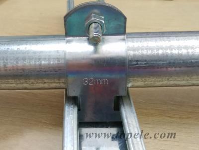 China BS4568 Electronic Galvanized Conduit Strut Clamp 20mm 25mm 32mm Thickness 1.5mm 2.0mm for sale