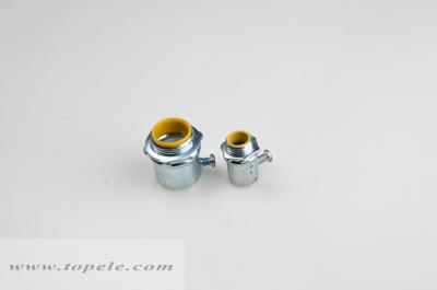 China Steel EMT Connector with Yellow Gasket 1/2 to 4 Inch Indoor Conduit Fittings for sale