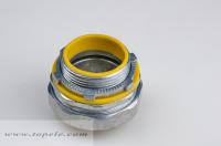 China Zinc Liquid Tight Straight Connector 1/2 to 4 Inch with Yellow Blue Gasket for Flexible Conduit for sale