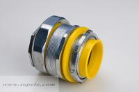 China Zinc Liquid Tight Straight Connector 1/2 to 4 Inch with Yellow Blue Gasket for Flexible Conduit for sale