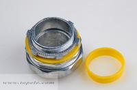 China Zinc Liquid Tight Straight Connector 1/2 to 4 Inch with Yellow Blue Gasket for Flexible Conduit for sale