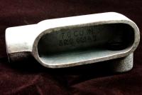 China TOPELE 2 Inch Threaded Malleable Iron Conduit Body T Type with Die Cast Covers and Gaskets UL for sale