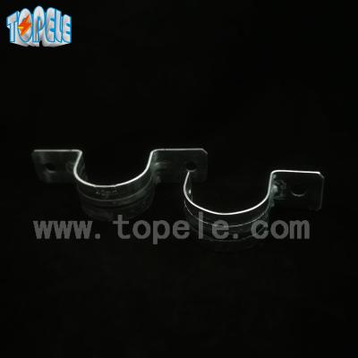 China Galvanized Steel BS4568 Two Hole Conduit Straps 20mm to 50mm EMT Straps for sale