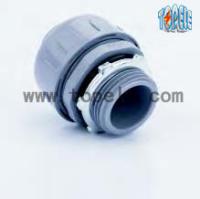 China Non Metallic Flexible Conduit Connector / PA6 Liquid Tight Straight Pipe Connector for sale