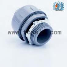 China Non Metallic Flexible Conduit Connector / PA6 Liquid Tight Straight Pipe Connector for sale