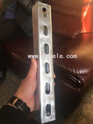 China Hot Dip Galvanized Steel Slotted Unistrut Channel 41x41mm for Conduit Support for sale
