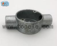 China BS4568 Malleable Iron Electrical Circular Through Two Way Junction Box 20mm 60.3mm for sale
