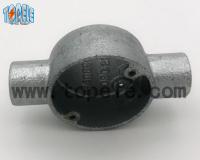 China BS4568 Malleable Iron Electrical Circular Through Two Way Junction Box 20mm 60.3mm for sale